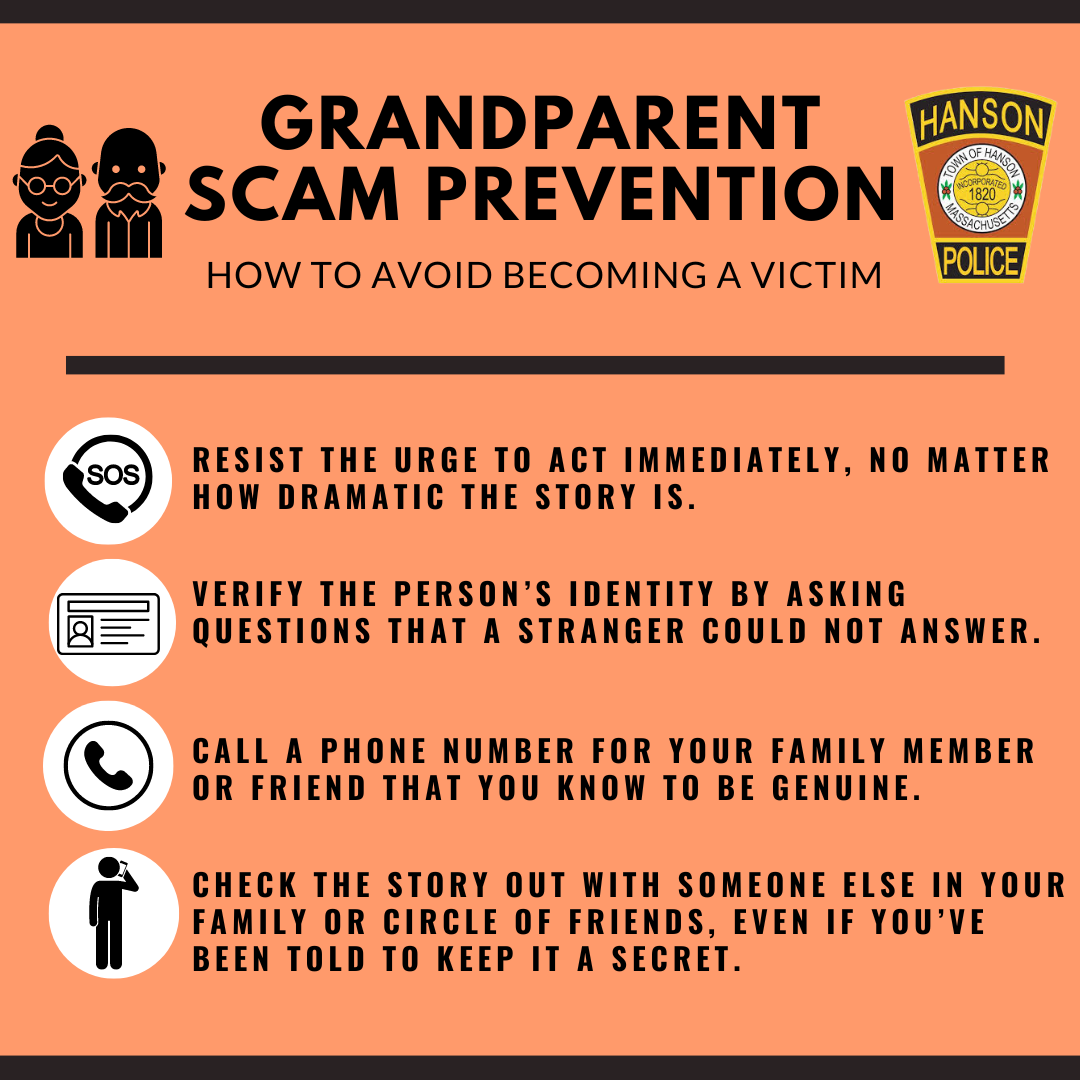 Scam Awareness Series: Grandparent Scam Safety Tips – Hanson Police ...